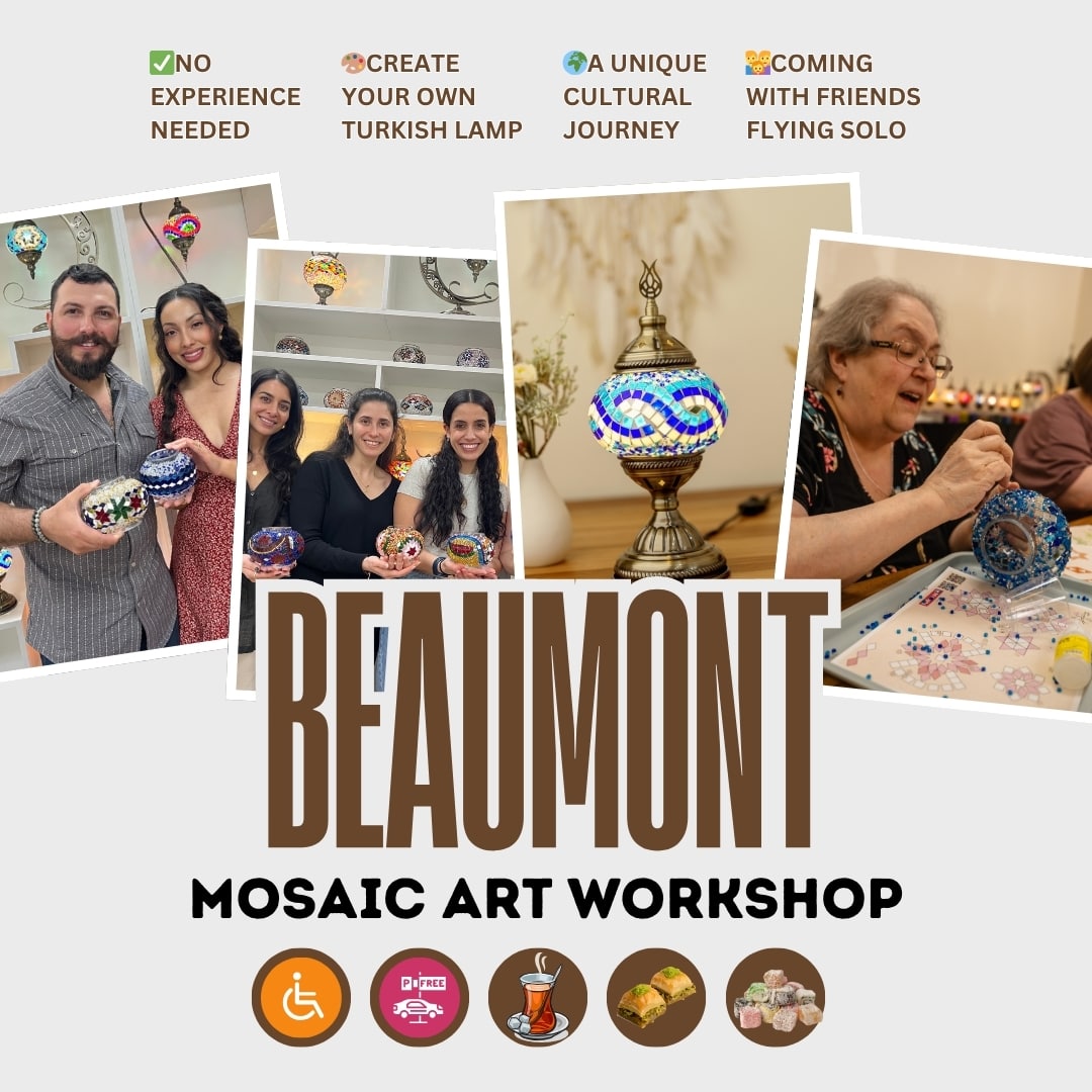 Turkish Mosaic Lamp Workshop in Beaumont, TX | Pedalisa Art