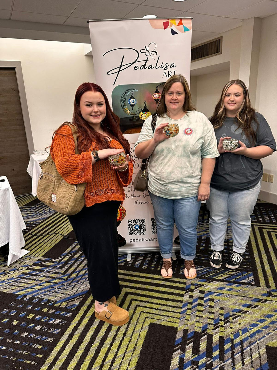 Louisiana Mosaic Lamp Workshops | Pedalisa Art